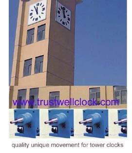China GPS Based Four Sided Public Building Clock Movement 0.6m to 10m Stepper Motor for sale