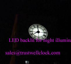 China GPS Synchronized 4-Sided Building Wall Clock 0.6m-10m Diameter Stepper Motor for sale