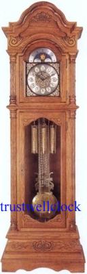 China Luxury Grandfather Clock German Hermle Weight Driven 4/4 Movement 80cm Tall for sale