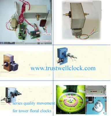 China Stepper Motor Movement Mechanism for 3m to 8m Diameter Garden Floral Flower Clock for sale
