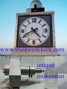 China Tower Clock Movement Mechanism Stepper Motor 0.6m-10m Diameter for Building Wall Garden Clocks for sale