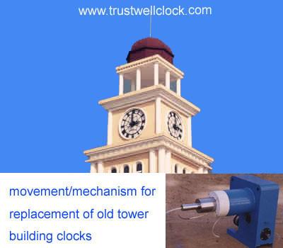 China Tower Clock Movement Mechanism Stepper Motor 0.6m-10m Diameter Iron Copper Drive Gears for sale