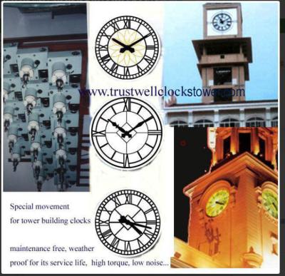 China Specialty Clock Movement for Tower and Floral Clocks 0.6m to 50m Stepper Motor for sale