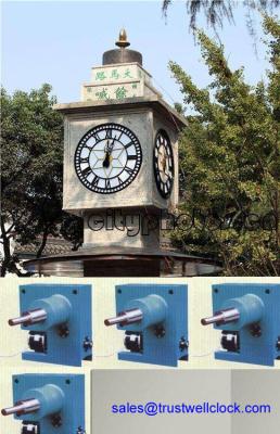 China Tower Clock Movement 2.4m 2.5m 3m Diameters 2 or 3 Faces Stepper Motor High Torque for sale