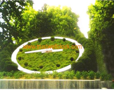 China Floral Garden Clocks 3m to 60m Diameter with 3 Hands Customizable Outdoor Clock for sale