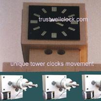 China Tower Clock Movement 3.5m to 10m Stepper Motor High Torque for Building Street Floral Clocks for sale