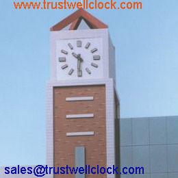 China Four Face Outdoor Clock with GPS Synchronization 0.6m-10m Stepper Motor for sale