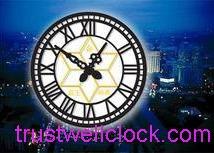 China Outdoor Building Wall Clock 0.6m-10m Diameter Stepper Motor Movement Iron Copper Gears for sale