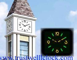China 4-Face Tower Clock 1089mm Diameter with Night LED Lighting Stepper Motor for sale
