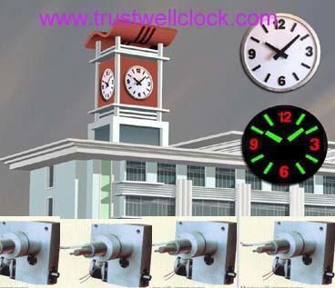 China Double Side Clock Movement Motor Mechanism 45cm 50cm 60cm Diameter Waterproof for sale