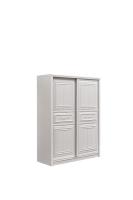 China Multipurpose Double Door White Wooden Wardrobe With Drawers Thickened Practical for sale