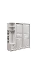 China OEM Dustproof White Armoire With Drawers , Practical White Painted Wooden Wardrobes for sale