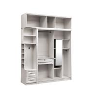 China Eco Friendly White Wooden Wardrobe With Sliding Door Washable Height 20cm for sale