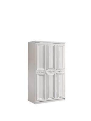 China ISO9001 Built In Wall 3 Door Wardrobe With Drawers Thickened Length 1800mm for sale