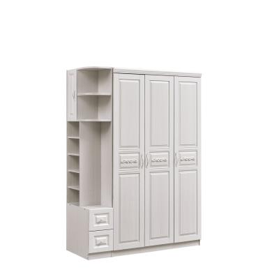 China Moistureproof ODM Built In Bedroom Cabinet , Length 150cm White Armoire With Shelves for sale