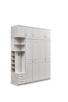 China Multiscene Detachable White Wooden Wardrobe For Small Bedroom Adjustable for sale