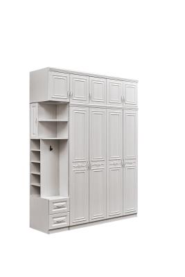 China Multiscene Detachable White Wooden Wardrobe For Small Bedroom Adjustable for sale
