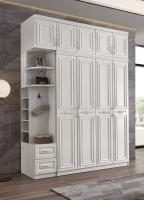 China Multiscene Detachable White Wooden Wardrobe For Small Bedroom Adjustable for sale