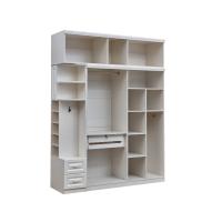 China Durable Thick Large Wardrobe With Drawers , ODM Solid Wood White Painted Wardrobe for sale