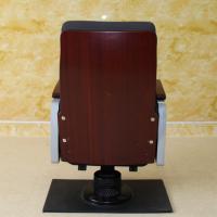 China Flameproof Black Theatre Cinema Hall Chairs With PU Foam Collapsible High Density for sale