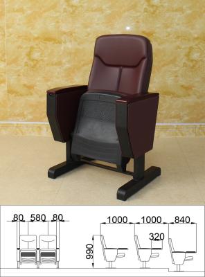 China Folding Auditorium Cinema Hall Chairs Anti Fouling Sturdy Skin Friendly for sale