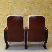 China Collapsible 2 Seater Cinema Hall Chairs Anti Electrostatic Medium Hardness for sale