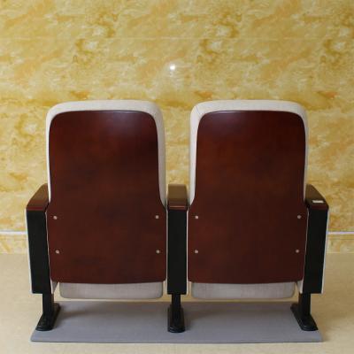 China Collapsible 2 Seater Cinema Hall Chairs Anti Electrostatic Medium Hardness for sale