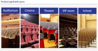 China Collapsible 2 Seater Cinema Hall Chairs Anti Electrostatic Medium Hardness for sale