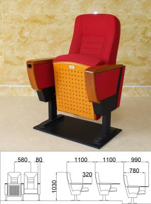 China Flameproof Cinema Chair With Cup Holder , Anti Electrostatic Audience Seating Chairs for sale