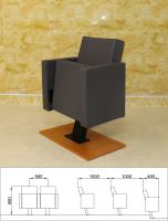 China Collapsible Black Folding Cinema Seats Movie Chairs With Aluminum Leg High Density for sale