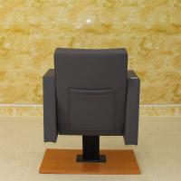 China Collapsible Black Folding Cinema Seats Movie Chairs With Aluminum Leg High Density for sale