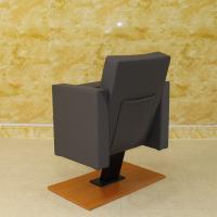 China Collapsible Black Folding Cinema Seats Movie Chairs With Aluminum Leg High Density for sale