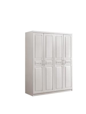 China Sturdy Small White Wooden Wardrobe With Drawers Height 3m ISO9001 Durable for sale