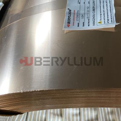 China Industry Product Alloy C17200 Beryllium Copper Strips / Tapes For Spring Contact for sale
