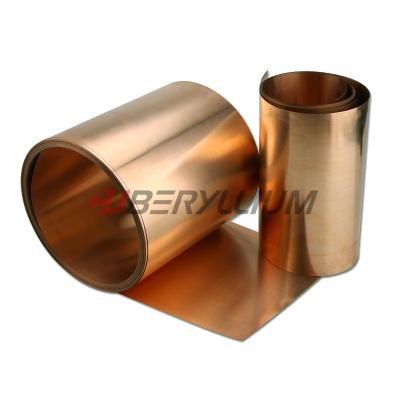China C17500 C17510 C17410 C17200 Beryllium Copper Coil Strip 0.02mm High Strength for sale