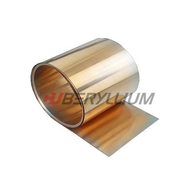 China Qbe2 Beryllium Copper Strip 0.1mmx250mm Hard State Bright Surface for sale