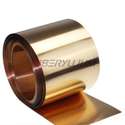 China 0.05mm Thickness Beryllium Bronze Alloy Strip QBe2 For Spring Connectors for sale