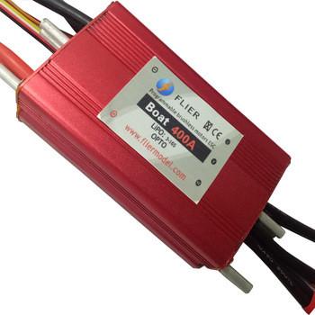 China Waterproof Rc Model Boat Speed Controllers 16S 400A With Red Cover for sale