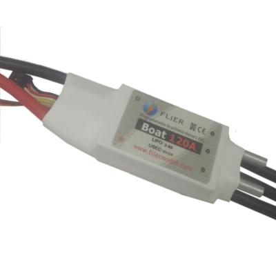 China 2-8S Lipo 120A 5V/2A BEC ESC Electronic Speed Controller For Boat 95*28*32mm Size for sale