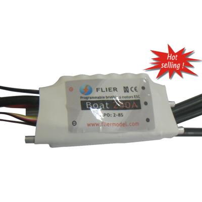China Durable RC 250A 2-8s Brushless Esc , Boat RC Model Speed Controllers Small Size for sale