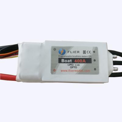 China Durable Flier ESC Speed Controller , 16S 400A Brushless Rc Motor Controller White for sale