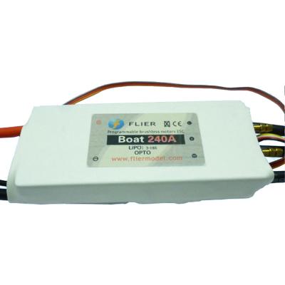 China Brushless Powerful RC Boat ESC Mosfet Material HV 16S 240A With White Heat Shrink for sale
