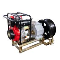 China Single Drum Engine Driven Winch 110v Cable Pulling Winch 10 Ton Cable Puller for sale