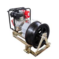 China Single Drum Engine Driven Winch 110v Cable Pulling Winch 10 Ton Cable Puller for sale