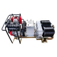 China Double Drum Engine Powered Winch 47Kn Underground Cable Winch Machine for sale