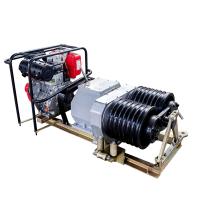 China Double Drum Engine Powered Winch 47Kn Underground Cable Winch Machine for sale
