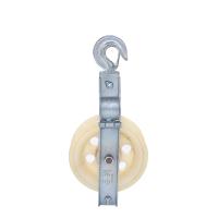 China Seat Hook Type Stringing Pulley Block 5KN 20KN Aluminum Alloy MC Nylonwheel for sale