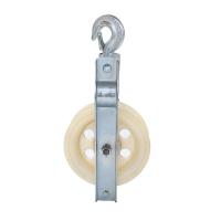 China Seat Hook Type Stringing Pulley Block 5KN 20KN Aluminum Alloy MC Nylonwheel for sale