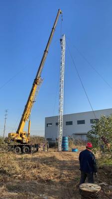 China Aluminum Alloy Frame Inner Suspended Gin Pole For Towers 119KN for sale