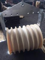 China Aerial Roller Stringing Block with Aluminum Alloy and MC Nylon Construction for Rated Loads 5KN to 20KN and Large Diameter Stringing for sale
